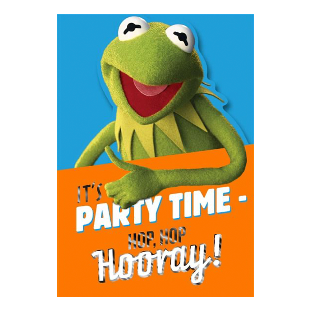 The Muppets Kermit Party Time Card - smallscreentoys.co.uk